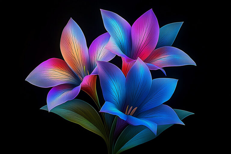 Beautiful New Zealand Gentian Flowers As Imagined By AI
